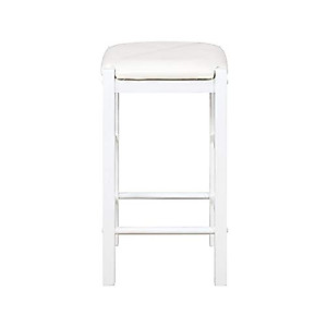 Linon White 3 Piece Faux Marble Tavern Set