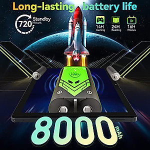 Latest Android 12 Tablet with 4G LTE Cellular,8GB RAM,256GB ROM, 1TB Expand,Octa Core,10.1 Inch 1920x1200 FHD IPS Screen,8000mAh Battery,5+13MP Dual Camera,Dual Sim Card Slot,2.4/5G WiFi,Bluetooth