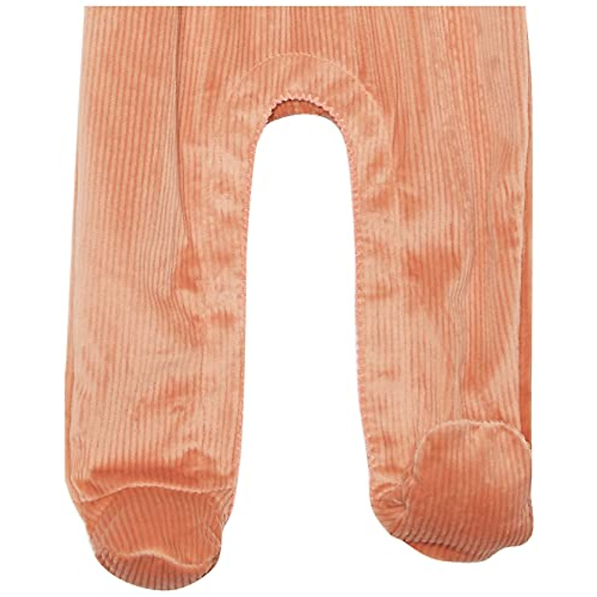 Mud Pie Baby Girl Velour Footed Sleeper and Headband Set, Peach, 6-9 Months