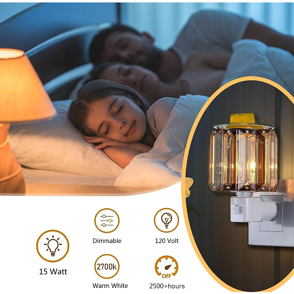 Wax Warmer Bulb - 15 Pack - Salt Lamp Bulbs- 15 Watt Light Bulbs for Scentsy Wax Warmer - Warm White - C7 Replacement Bulbs for Plug in Wax Diffuser,Candle Warmer & Himalayan Salt Lamp,Dimmable