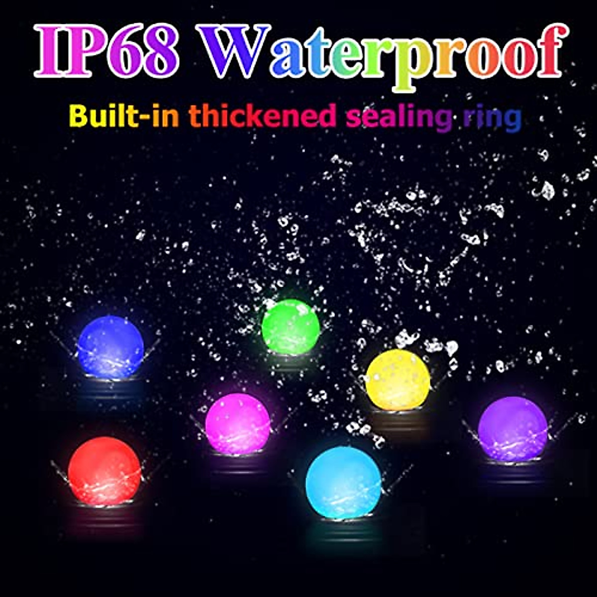 Floating Pool Lights,Rechargeable LED Color Changing Pool Lights That Float,3 Inch LED Pool Light with Remote & Hook for Swimming Pool Pond Spa Bath Garden,Hot Tub Accessories,Pool Party Decorations