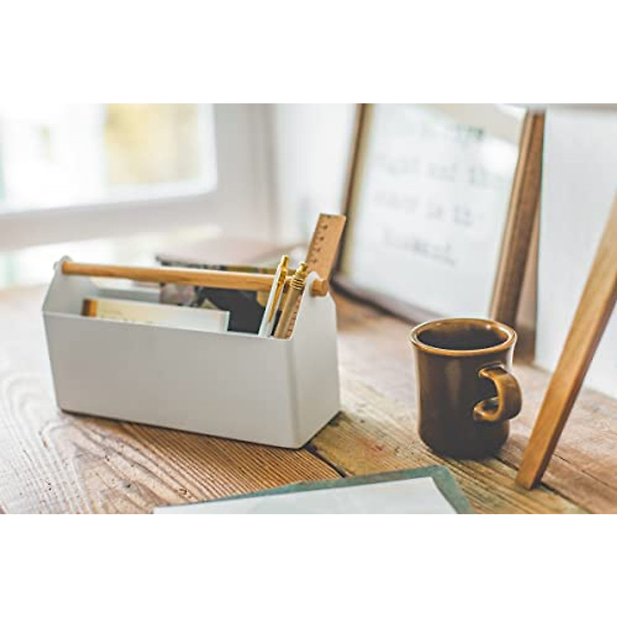 YAMAZAKI home Desk Organizer, White