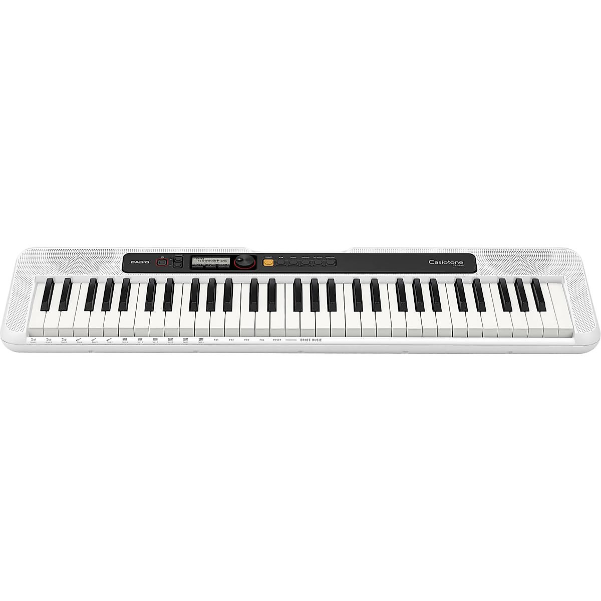 Casio CT-S200 61-Key Digital Piano Style Portable Keyboard with 400 Tones, White Bundle with Stand, Studio Monitor Headphones, Sustain Pedal
