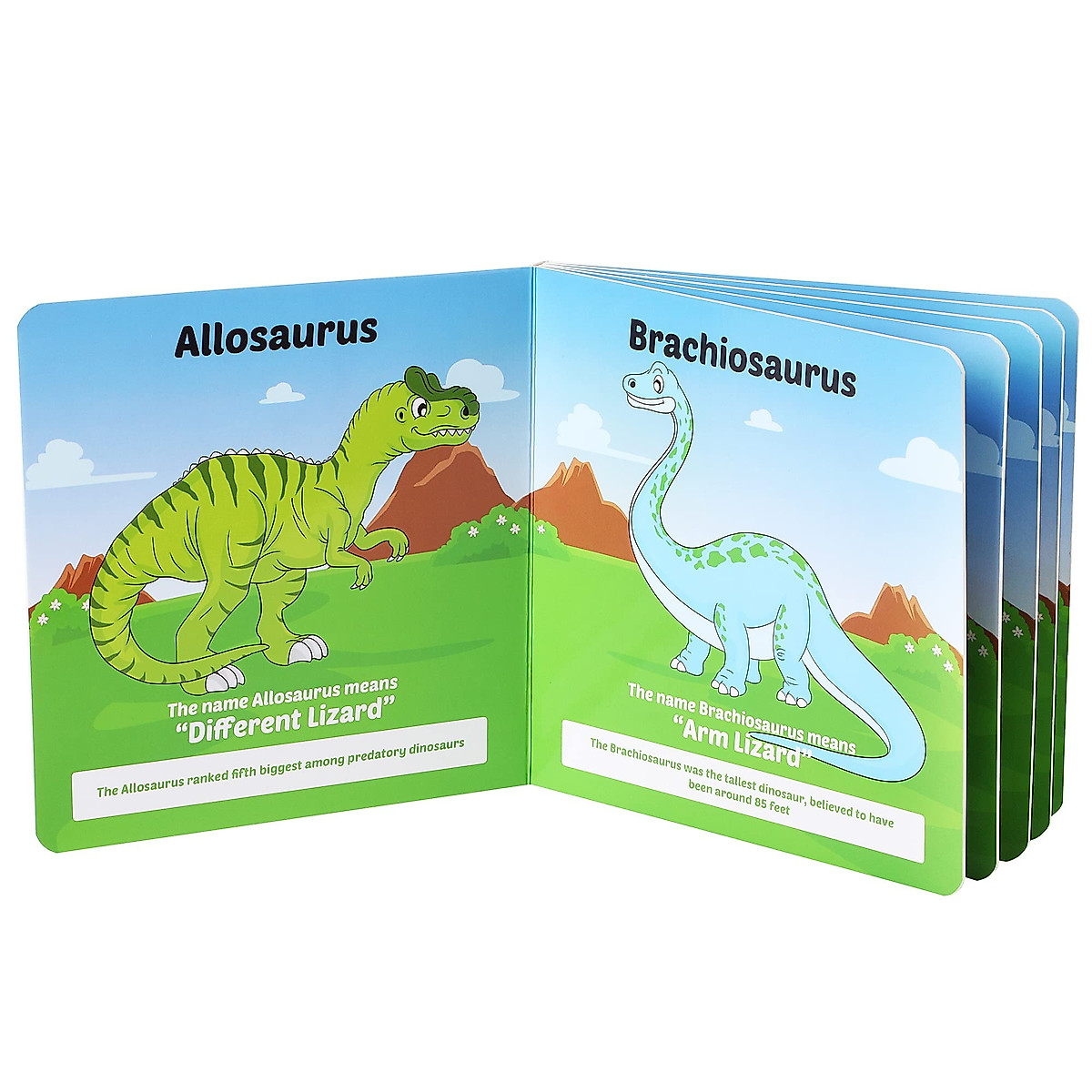 Dazmers Dino Stuffed Animals - 12 Inch Plush Toys with Board Book: Big Colorful Set for Toddlers Ages 1-3. Soft & Cuddly Dinosaur Gift - T-Rex, Triceratops, Stegosaurus. Learn & Play