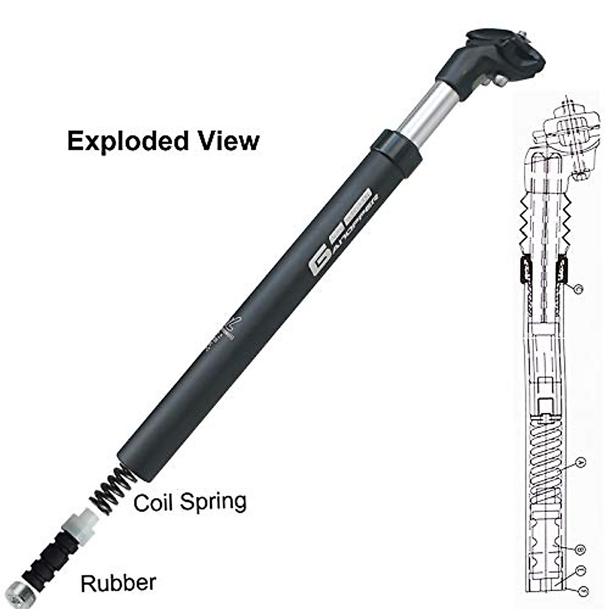 27.2 Suspension SeatPost MTB Mountain Bike Damping Road Track Bicycle Seat Post 27.2mm Adjustable Seat Saddle Tube