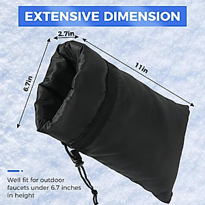 Outdoor Faucet Covers for Winter Freeze Protection, 2 Pack 6.7" x 11" Hose Bib Covers for Winter, Water Spigot Covers Winter Insulated, Pipe Wrap Insulation Cover Socks Outside Faucet Freeze Protector