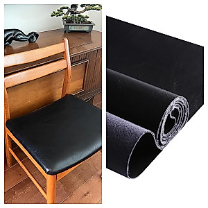 Premium Faux Leather Upholstery Fabric 1.2mm Thickness，Waterproof Upholstery Leather Distressed Bark Fabric(Light Brown,Pre-Cut 36"x54")