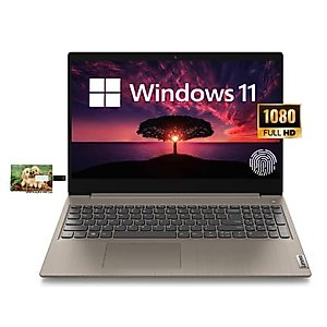 Lenovo New IdeaPad 3i Business Laptop, 15.6" FHD Display, Intel Core i3-1115G4, Windows 11 Home, 8GB RAM 256GB SSD, Almond, 32GB Durlyfish USB Card