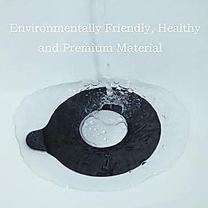 Bathtub Drain Stopper Silicone Recyclable Rubber Drain Plug Bath Tub Drain Cover Bathtub Plug Universal Use for Sinks, Bathroom, Kitchen, Laundry, Floor Drains, Black …