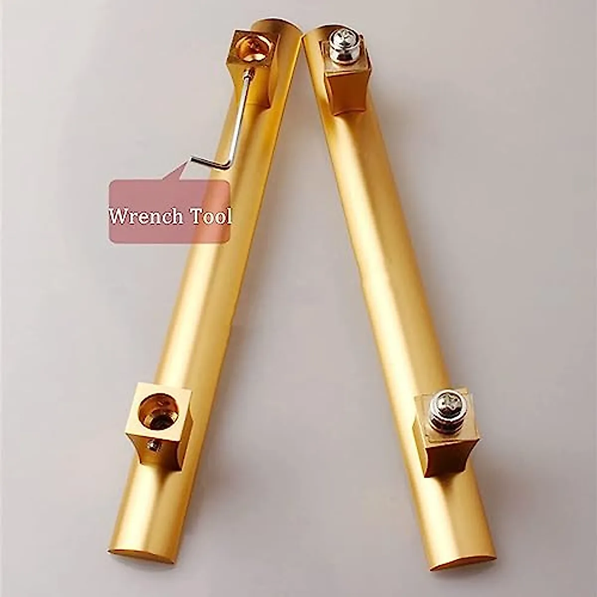 BOHHO Barn Door Pull Handle, Gold Stainless Steel Modern Entry Door Handle, 16in/20in Shower Glass Sliding Barn Door Interior Exterior Door Pull Push Brushed Nickel Satin Finish (Size : 40cm/15.7in)