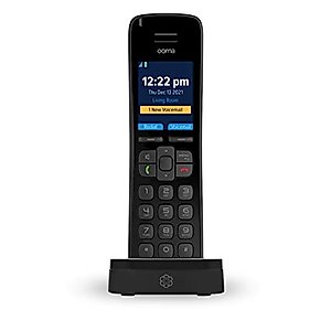 Ooma HD3 Handset cordless phone with picture caller-ID and HD voice quality, Works only with Ooma Telo VoIP free Internet home phone service.