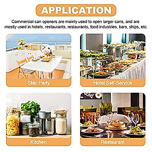 Commercial Can Opener Heavy Duty Manual Table Can Opener Industrial Manual Can Opener With Plated Steel Base for Restaurant Large Cans (Medium)