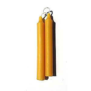 BeeTheLight Beeswax Taper Candles - Over 6 Hours Each, 2 Pack, 13+ Hours - 100% Pure USA Bees Wax - Unscented - All Natural Light Honey Scent