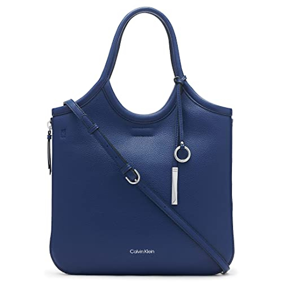 Calvin Klein Gabrianna Novelty Slim Side Zip Tote, Medieval Blue