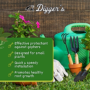 Digger’s 1-Gallon Heavy-Duty Wire Basket - Gopher Wire Basket for Perennials & Vegetables (12 Baskets)