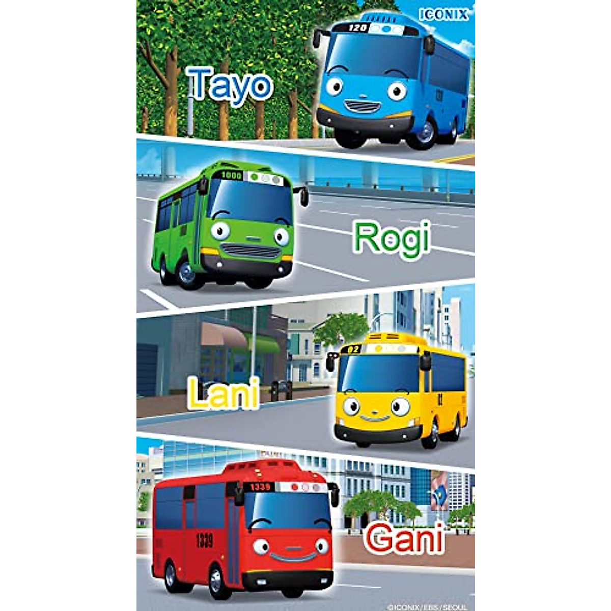 Tayo and Friends Mini Bus Set - Toys for Kids Rogi Tayo Gani Lani (4pcs)