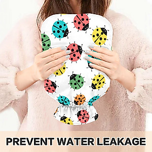 Animal Ladybug Hot Water Bottle with Cover 1L Small Hot Water Bag for Pain Relief Cramps BAP Free