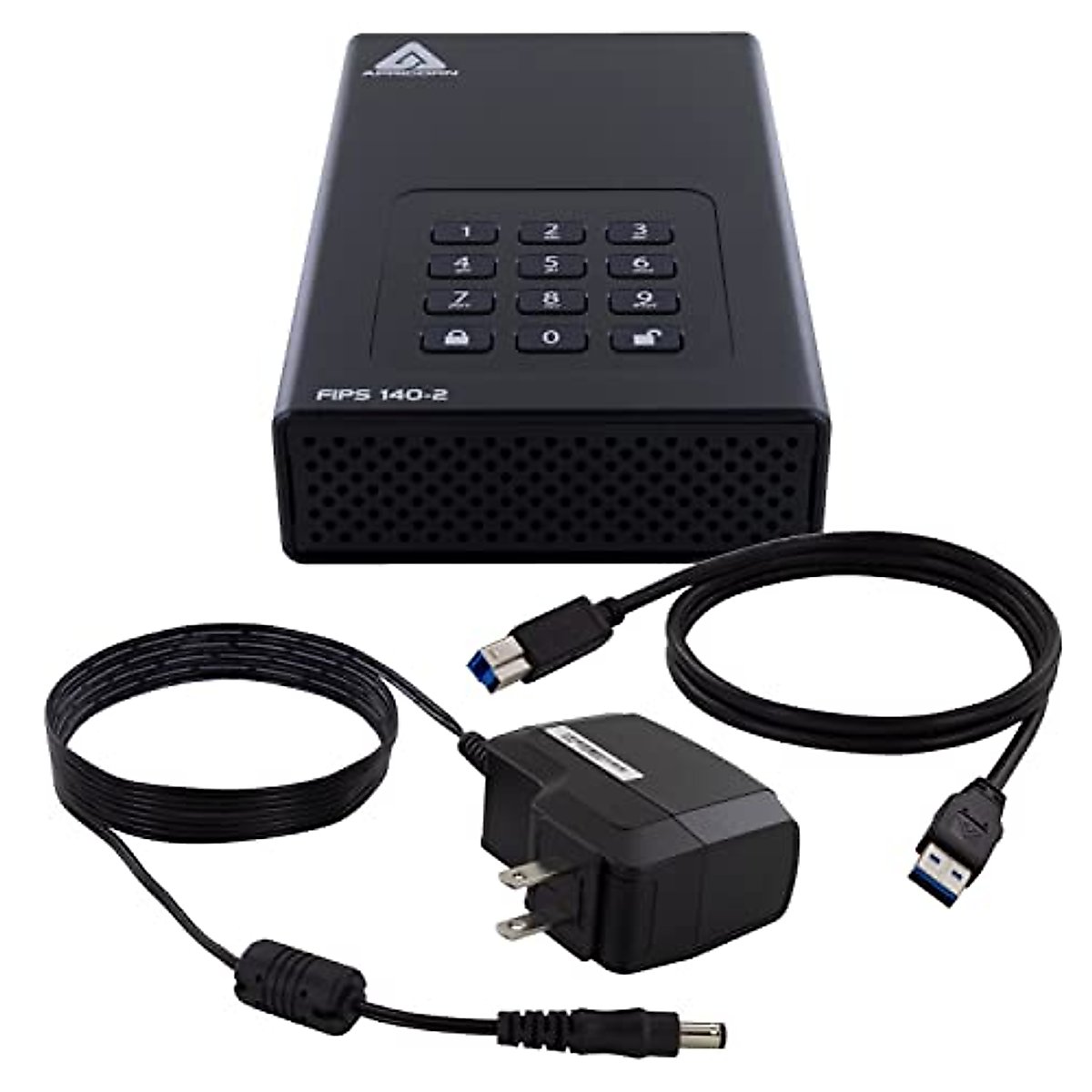Apricorn 4TB Aegis Desktop Padlock FIPS 140-2 Validated 256-Bit Encrypted Hard Drive (ADT-3PL256F-4000)