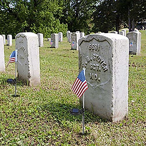 Epicgadget Solar Lights Outdoor, Outdoor Led Pathway Landscape Solar Lights Solar Powered Garden Lights American Flag Shaped Decor Stake Lights for Yard Patio Walkway Pathway (2 Pieces)