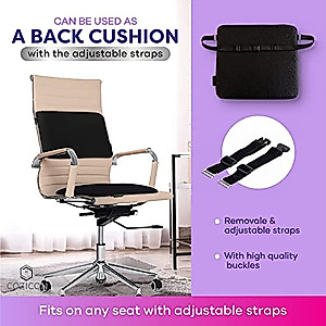 Gel Seat Cushion for Long Sitting - Purple Seat Cushions, Car Seat, Desk Chair, Wheelchair Cushions for Pressure Relief -Office Chair Back Support Cushion - Tailbone & Sciatica Pain Relief Pad Pillow