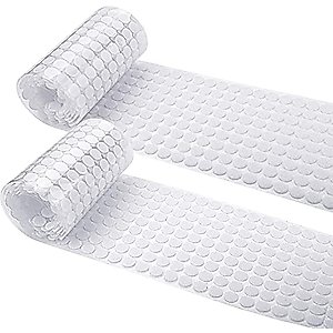1008pcs Self Adhesive Dots ,2/5" 10mm Diameter Sticky Dots Back Coins Hook and Loop Tapes White Classroom Office Home