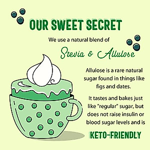 Sweet Logic Keto Baking Mix - Cinnamon Muffin - Gluten-Free - Dairy Free - Diabetic-Friendly - High Protein - Allulose - Stevia - Low Sugar - Low Carb - Quick 20-Minute Prep (1-2G Carbs Per Serving)