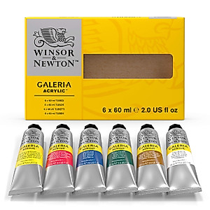 Winsor & Newton Galeria Acrylic Paint, 6 x 60ml (2--oz) Tube Paint Set