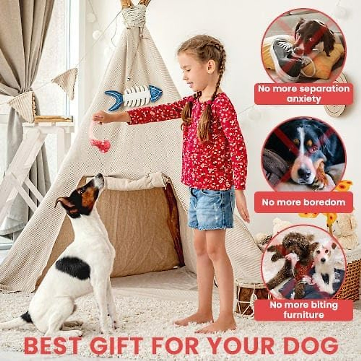 Dog Chew Toy, Beef Flavored Toy for Any Breed of Dogs