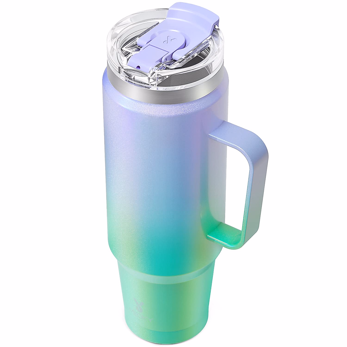 Meoky 40oz Tumbler with Handle, Stainless Steel Travel Mug with 2-in-1 Straw and Sip Lid, Vacuum Insulated Coffee Mug, 100% Leak Proof, Keeps Cold for 34 Hours or Hot for 10 Hours (Fairyland)