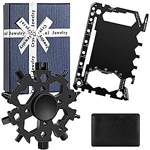 Stocking Stuffers Ideal Gifts for Christmas, Men, Dad, Husband, Boyfriend,46-in-1 Wallet Multitool Credit Card and Pocket Snowflake Multi Tools Cool Gadgets Tools Anniversary Birthday Gift