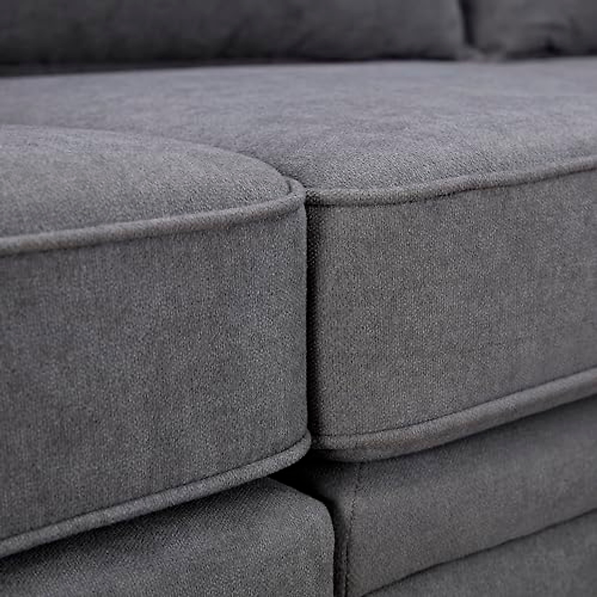 JUSTONE Modular Sectional Sofa with Storage Seat Oversized U Shaped Modular Couch with Reversible Chaise Sectional Sleeper Sofa with Ottoman for Living Room,Dark Gray