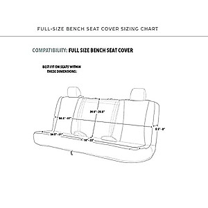 Browning Universal Front and Bench Seat Covers, Water Resistant for Car, Truck, and SUV, Buckmark (Mossy Oak Break-Up Country), Single, Full Size Bench