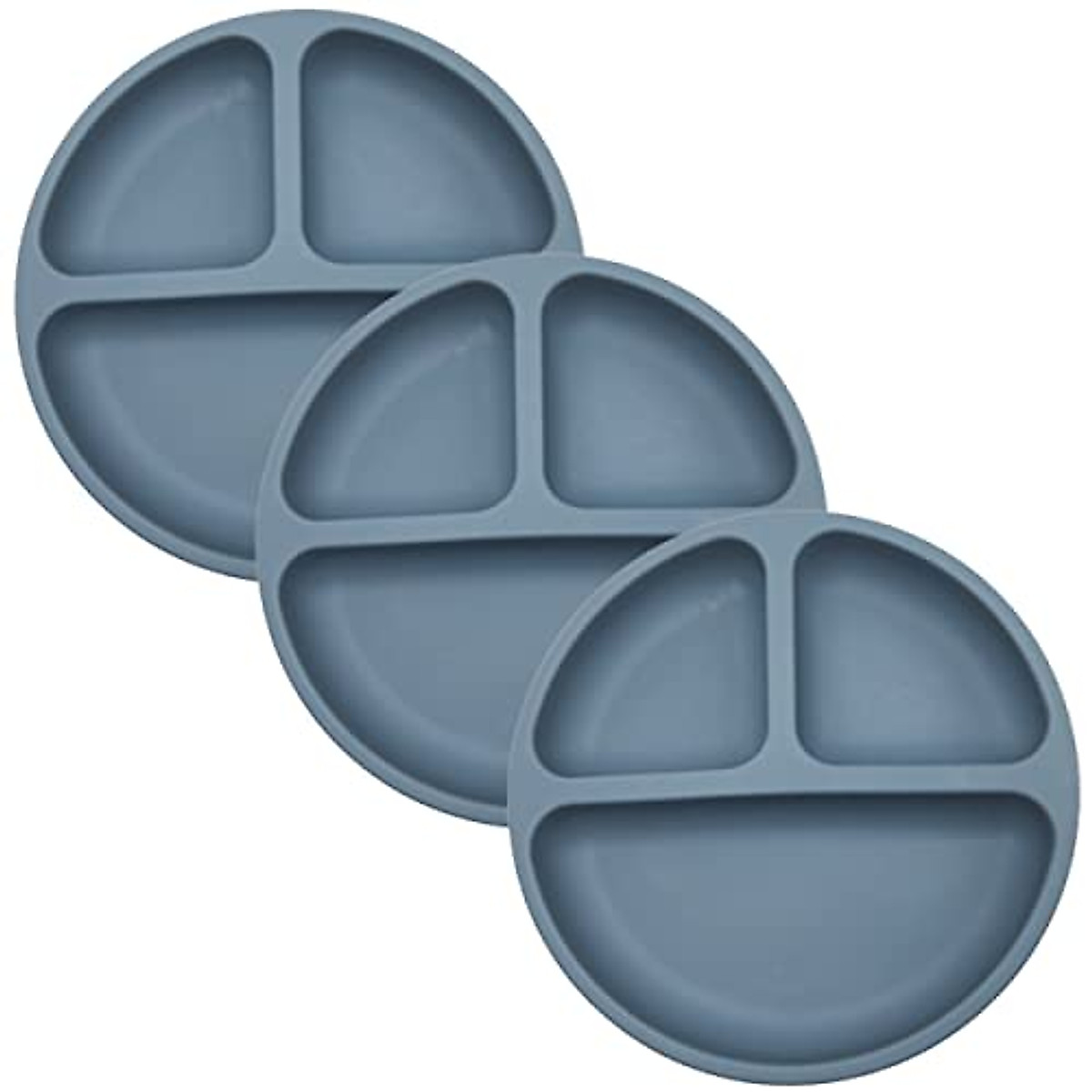 BraveJusticeKidsCo. | SiliSteel™ 3 Pack Silicone Plate for Kids and Toddlers | Baby-led feeding | Patent Pending (Citadel)