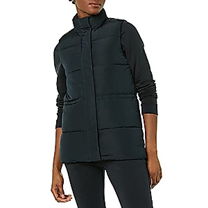 Amazon Essentials Women's Relaxed-Fit Water Repellent Recycled Polyester Puffer Vest (Available in Plus Size) (Previously Amazon Aware), Black, X-Large