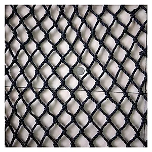 WYYZH Child Safety Net, 8/6cm Mesh Black Weaving Net Rope Fence Safety Net Cargo Rope Heavy Duty Netting for Balcony, Garden, Playground Color : 8cm mesh, Size : 1x1m(3x3ft)