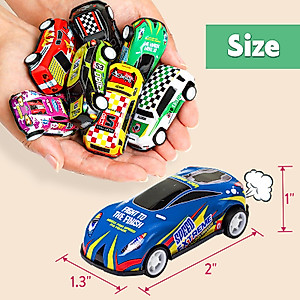 AZEN 30 Pcs Pull Back Cars Party Favors for Kids 4-8 8-12, Mini Vehicles Toy Bulk, Party Favor Race Cars Toys, Goodie Bag Stuffers for Birthday Party