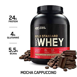 Optimum Nutrition Gold Standard 100% Whey Protein Powder, Mocha Cappuccino, 2 Pound (Packaging May Vary)