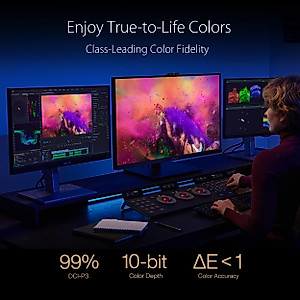 ASUS ProArt Display 31.5” 4K OLED Professional Monitor (PA32DC) - Built-in Motorized Colorimeter, Color Accuracy ΔE<1, 99% DCI-P3, USB-C, Auto Calibration, Compatible with Laptop & Mac Monitor,BLACK