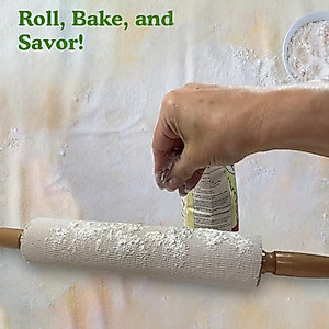 Regency Wraps Rolling Pin Cover for Non-Stick Dough Rolling, 100% Cotton Absorbs Excess Four So Pastries Come out Light and Flakey, 15" Pack of 2