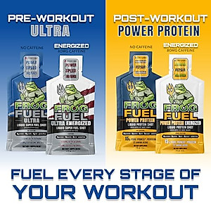 Frog Fuel Power Regular Clear Protein Shot, 15g Protein Nano-Hydrolyzed Grass Fed Collagen, Post Workout, Gluten Free, Fat & Sugar Free, 22 Amino Acids, 0 Carbs, Berry, 1 oz Packets, 24 Pack