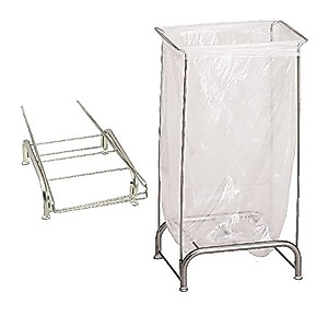 R&B Wire 699NC Stationary Collapsible Tension Frame Hamper - Chrome