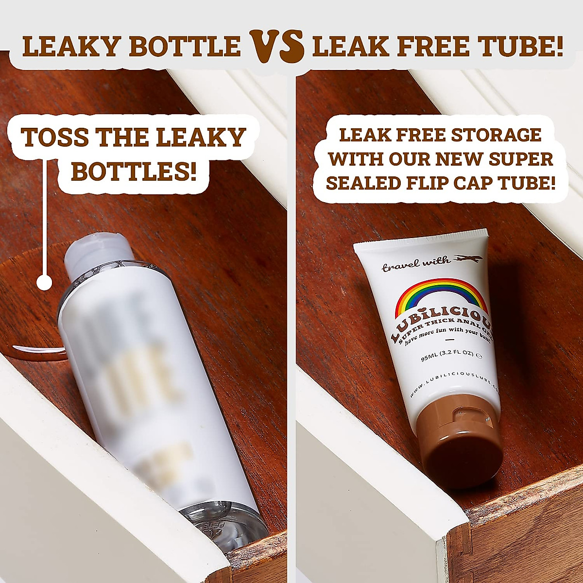 Lubilicious 3.2 oz Jelly Lube Tube – Personal Lubricant, Water Based Lube for Women, Lubricants for Privacy Water Base, Water Lubricants for Privacy, Smooth Jelly Lube Formula