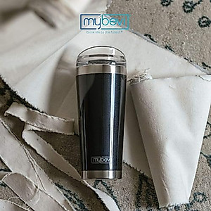 MyBevi Classic Stainless Steel Premium Grade Insulated Travel Tumbler (Black, 26 oz)