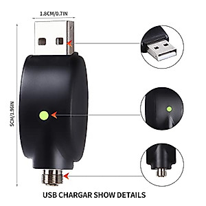 USB Thread Charger Cable | 3 PCS | Built - in LED Indicator | Compatible for Portable USB Charger Adapter | Intelligent Overcharge Protection |