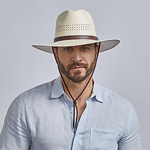 American Hat Makers Straw Hats for Men & Women – Barcelona Fedora Hat Cream