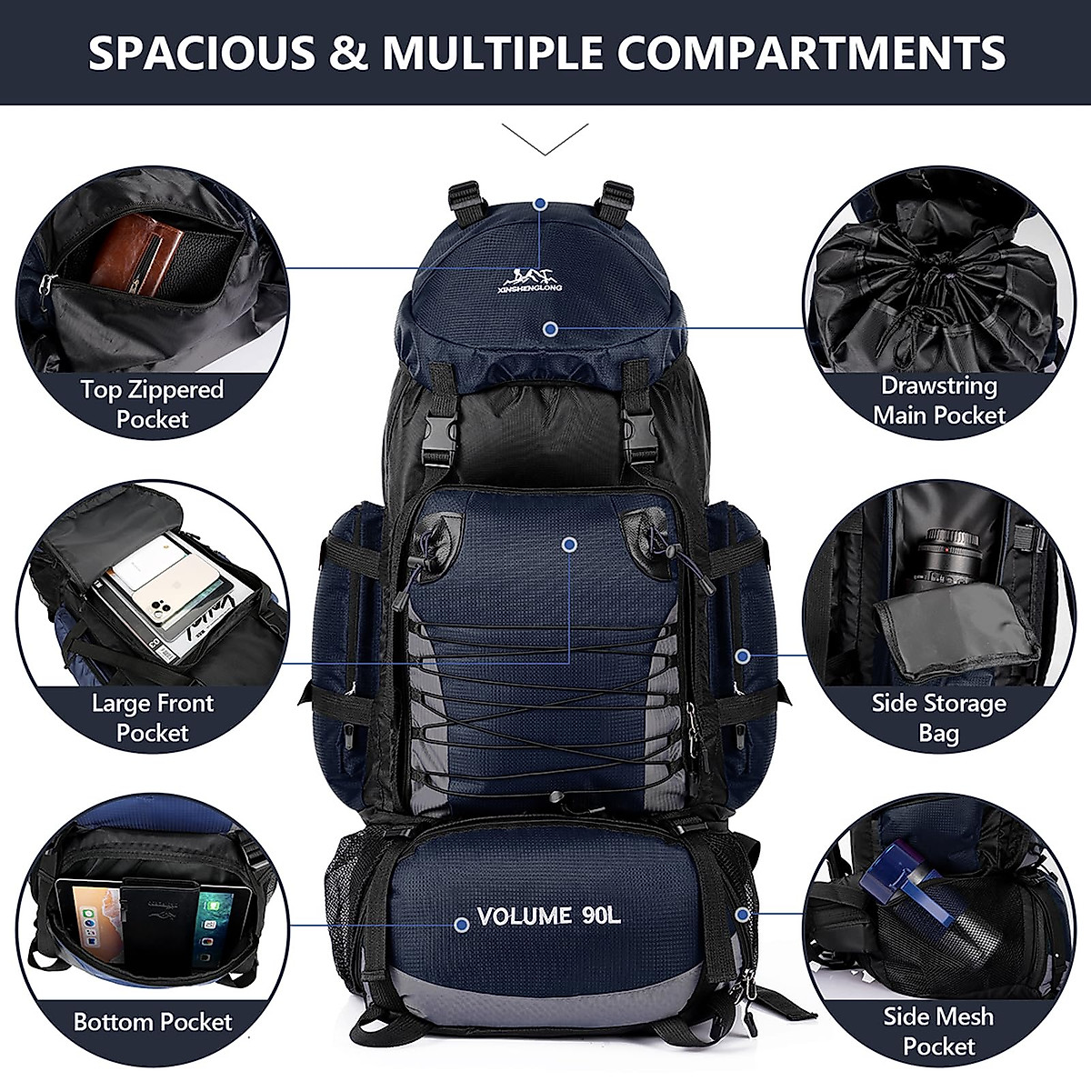 Unineovo hiking backpack 1047 (Blue)