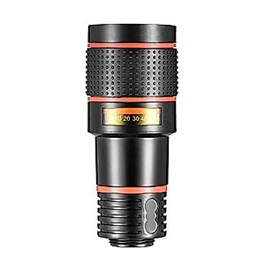 CamDesign HD Cell Phone Camera Lens 12x Optical Zoom Telephoto Lens Clip-On Smartphone Lens Compatible with iPhone X/8/7/6s/6 Plus/Samsung/Android/Tablet & Used as Monocular/Rubber Eyecup/Carry Bag