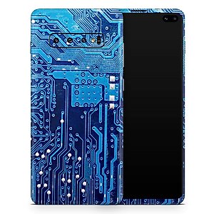 DesignSkinz Blue Cirtcuit Board V1 Protective Vinyl Decal Wrap Skin Cover Compatible with The Samsung Galaxy S20 (Screen Trim & Back Glass Skin)
