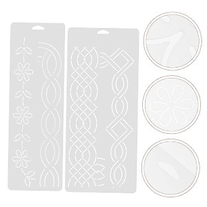 2pcs Embroidery Template DIY Sewing Templates Quilting Craft Sewing Patchwork Template Shaped Templates Sewing Supplies Plastic Quilting Tools DIY Quilting Templates DIY Templates