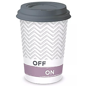 DuraCasa Straws and Dixie To Go Perfectouch Paper Cups and Lids Combo Pack of 26 Count, 12 ounce, Hot Beverage Cups & Lids, Assorted Designs, Disposable Paper Coffee Cups & Lids (26 Ct, 12 Ounce)